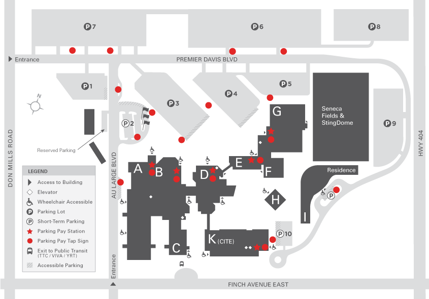 Newnham Parking Map | Parking | Seneca Students