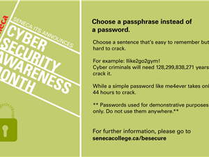 Use passphrases | IT Security | Seneca Students